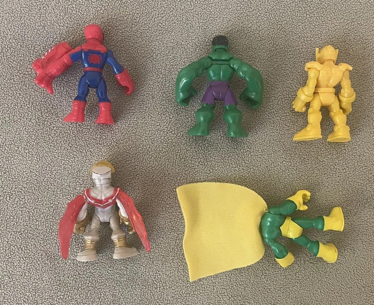 Imaginext Marvel Lot Avengers 5 Figures Falcon Vision Spider Hulk ...