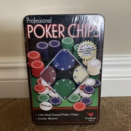 Brand New Cardinal Professional Poker Chips Set (100 Total, Dealer ...