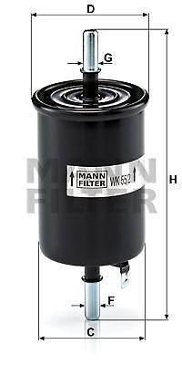 Kraftstofffilter Kraftstoff Filter Mann-Filter Wk55/2 für Chevrolet 06 ...