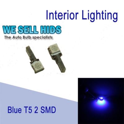 T5 BLUE 2 SMD INTERIOR DASHBOARD UPGRADE LED BULBS WEDGE LED CANBUS NO ...
