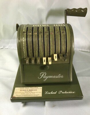 Vintage Paymaster Series X-2000 Check Writer Stamping Machine Locked ...