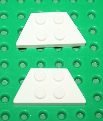 Lego White Wedge Plate 2x4 ref 51739/set 8085.9495.7754.7879.7659.10198 ...