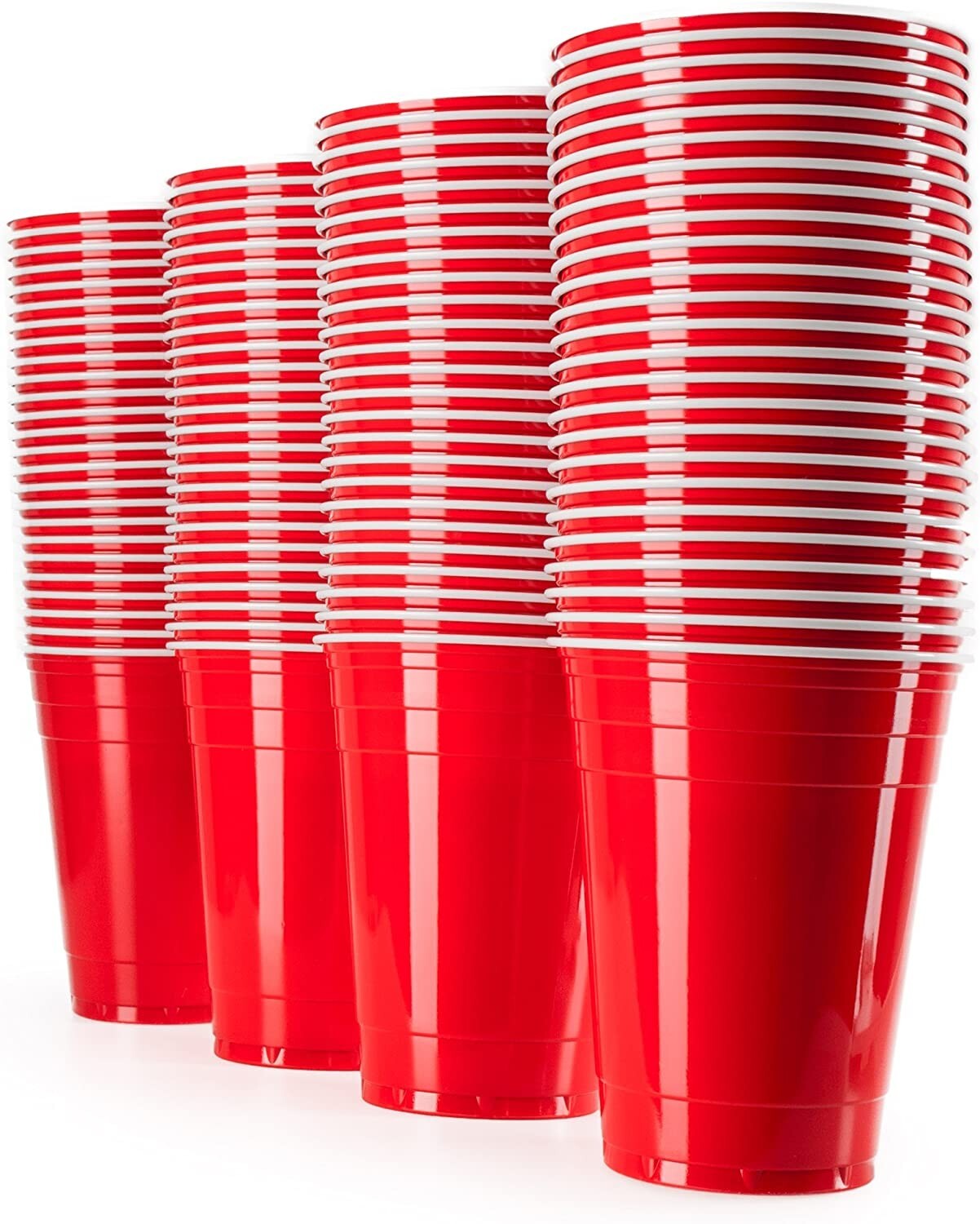 SALE Red Plastic Cups · Reusable Disposable Party Cup Packs Size Pint ...