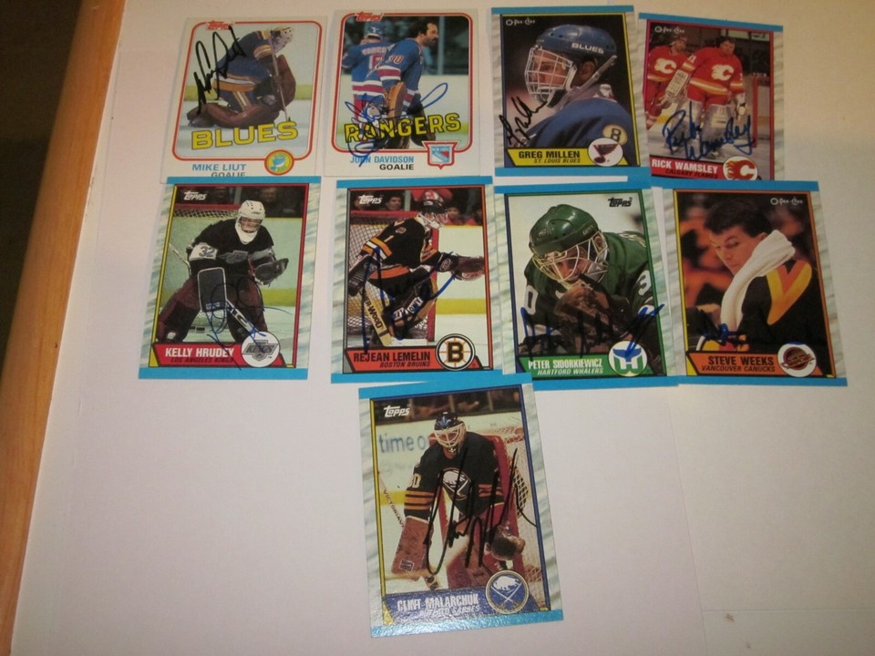 LOT OF 70 DIFFERENT SIGNED AUTOGRAPHED GOALIE CARDS-ALL DIFFERENT CARDS ...