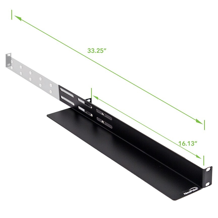 1U Adjustable Server Shelf Rails 19" 4-Post Rack Mount Heavy Duty 16 ...