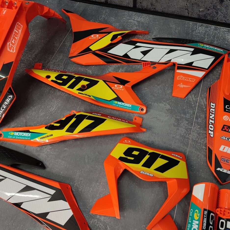 2024-2025 KTM EXC EXC-F XC-W XCF-W XW-F Plastics + Graphics applied ...