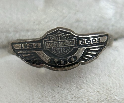 Size 6.75 Woman’s Harley Davidson Motorcycle 100th Anniversary .925 ...