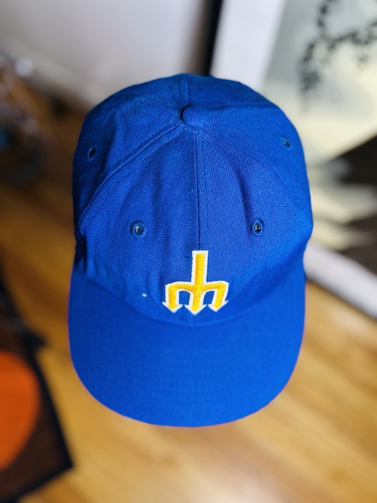 1970 VTG SEATTLE MARINERS ROMAN PRO FITTED HAT 7 1/4 LEATHER WOOL ...