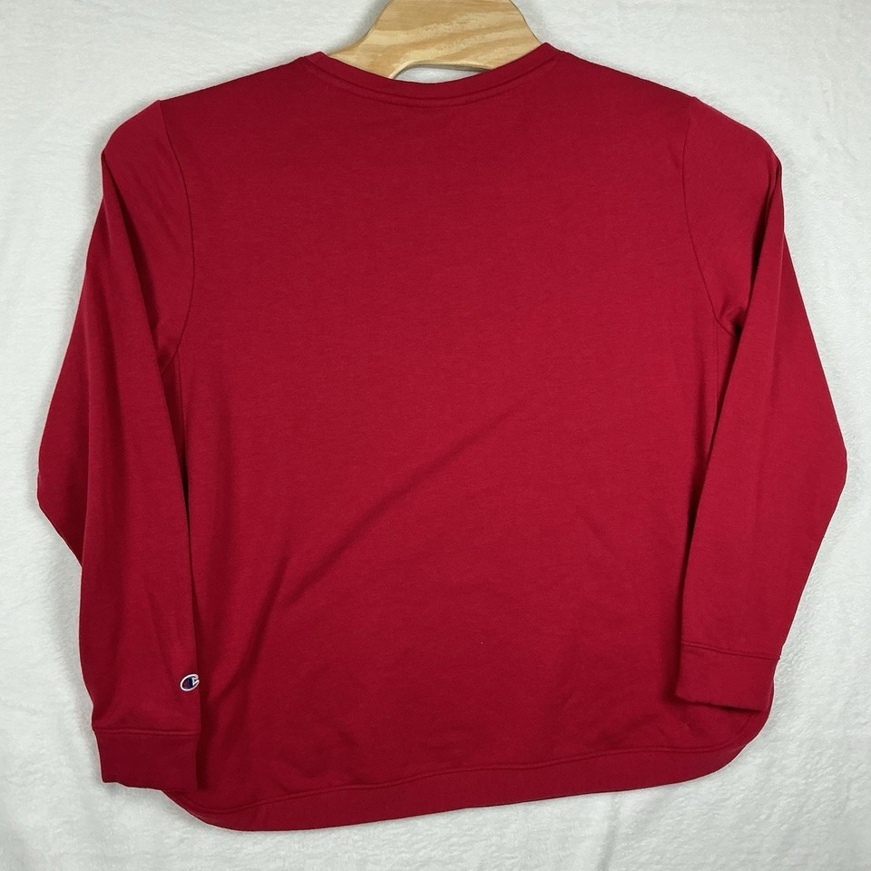 Champion Indiana University Hoosiers Long Sleeve Womens Sweater XL Red ...