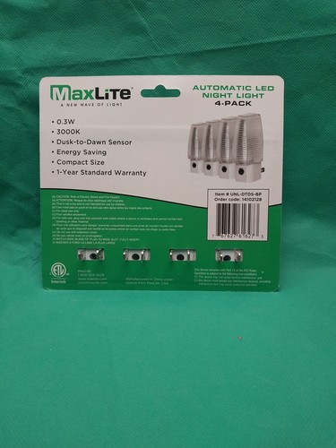 2PK MaxLite Automatic LED Night Light 8 Pack Dusk Till Dawn Sensor | eBay