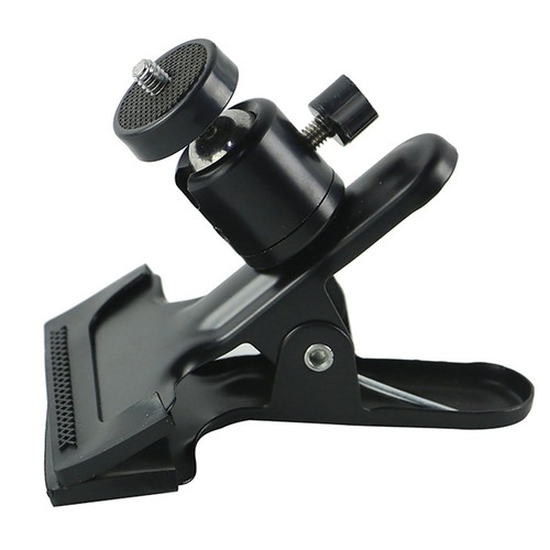 Black Camera Clip Clamp Flash Holder Mount w/ 360 Swivel Photography ...