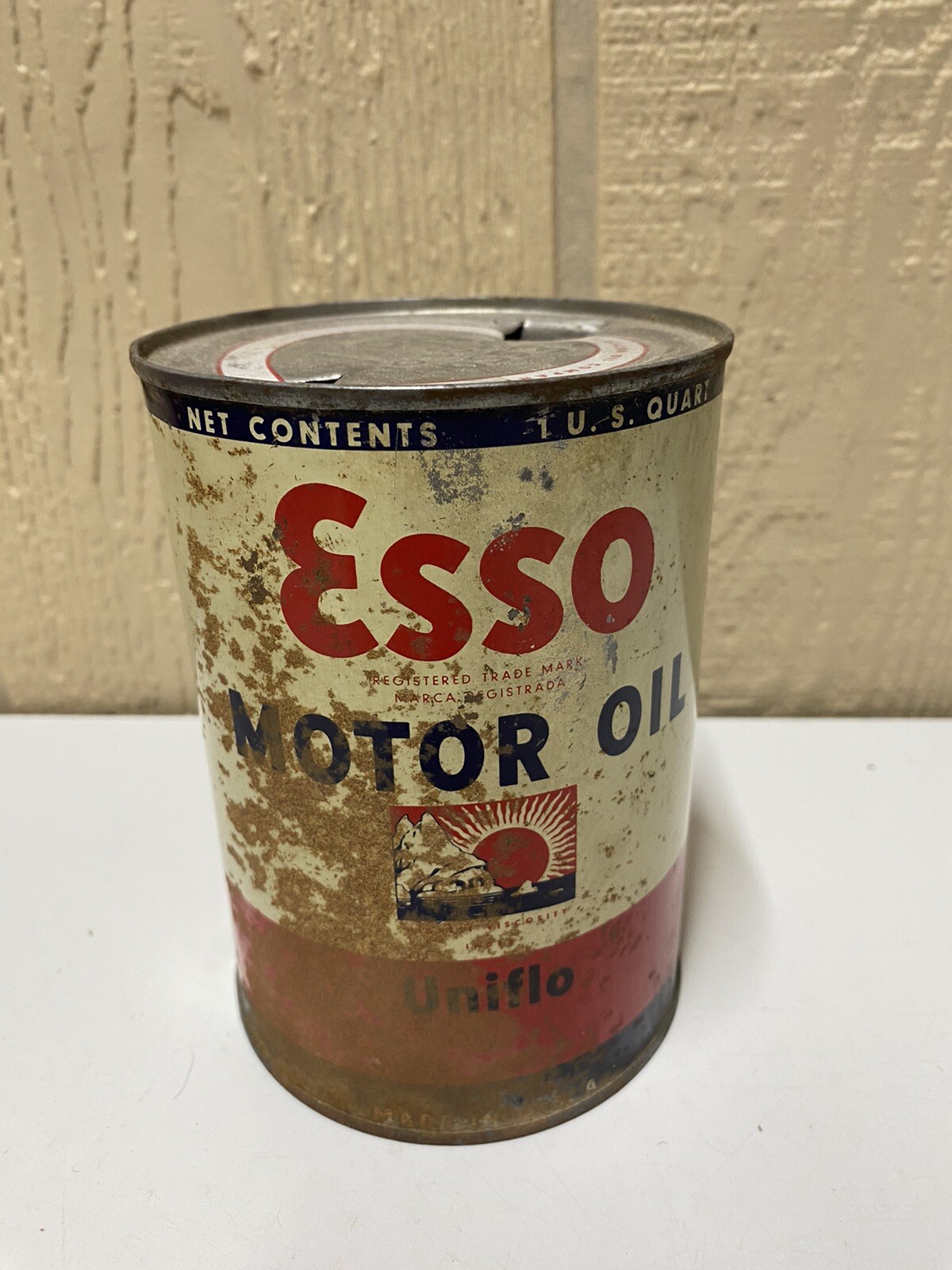 VTG Esso Oil Can Uniflo Quart Early | eBay