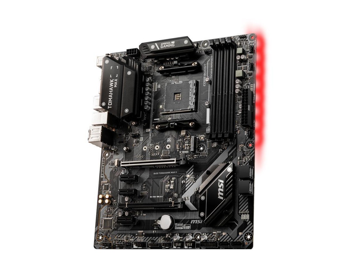 MSI B450 TOMAHAWK MAX II Gaming Motherboard AM4 Socket 4 MSI B450 TOMAHAWK MAX II Gaming Motherboard AM4 Socket 4
