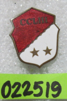 Army Crest DI dui pb pinback ww2 253rd ENGINEER BATTALION bn Theater ...