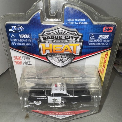 jada badge city heat 1/64 Scale 59 Cadillac Eldorado Police Vehicle In ...