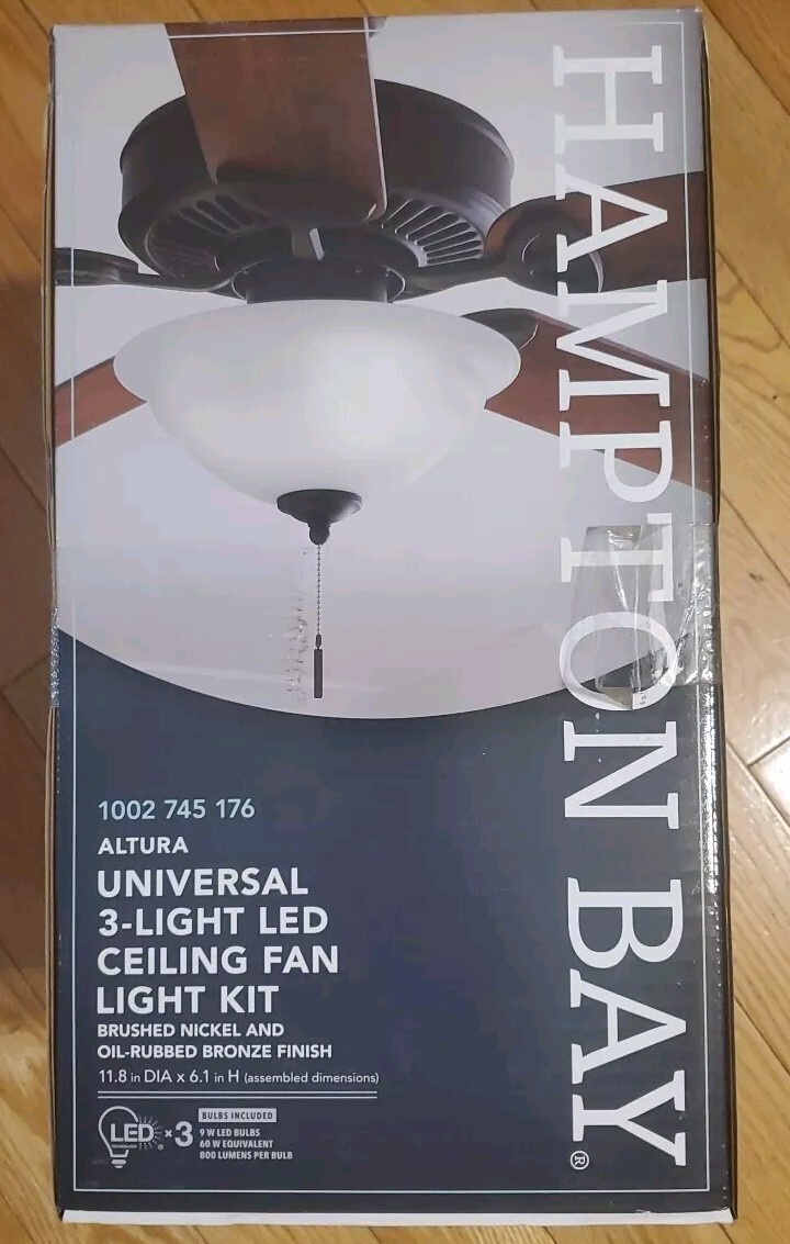 Hampton Bay Altura Ceiling Fan Light Kit Altura 68 In. Brushed Nickel