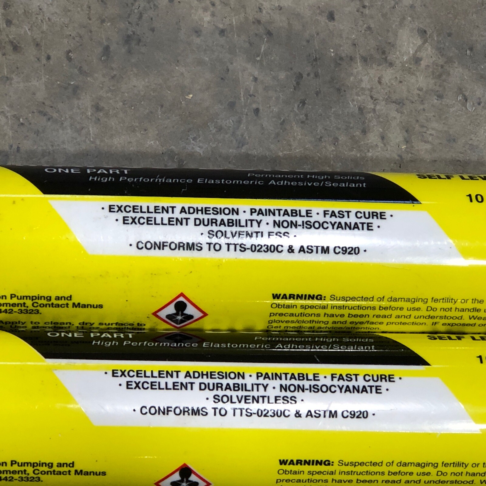 Qty.2 Manus Bond 76-AM Self Leveling Elastomeric Adhesive/Sealant Black ...