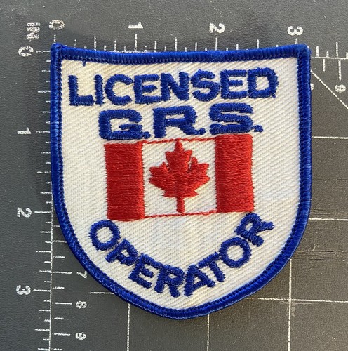 Vintage Licensed G.R.S. GRS Operator Canada Patch General Radio Service ...
