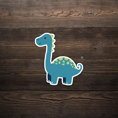 Cute Blue Dinosaur Sticker - Adorable Dino Decal for Kids, Laptops ...