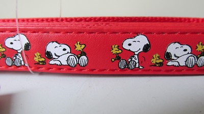 Snoopy Peanuts Dog Leash 3/4" Medium/Large Vinyl Woodstock | eBay
