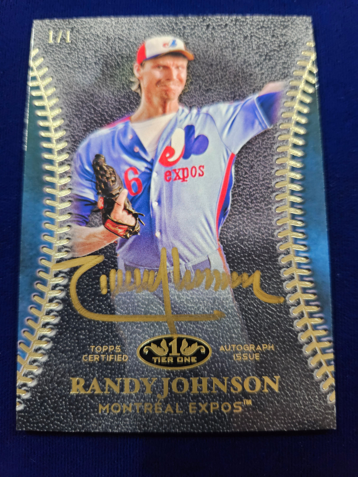 🌟 2018 Topps Tier One Randy Johnson Autograph GOLD INK AUTO #1/1 | eBay