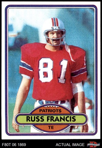1980 Topps #80 Russ Francis Patriots Oregon 8.5 - NM/MT+ | eBay