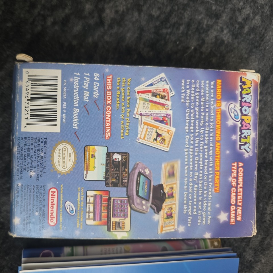 Mario Party e-Reader Card Game (Nintendo Game Boy Advance, 2003) CIB ...