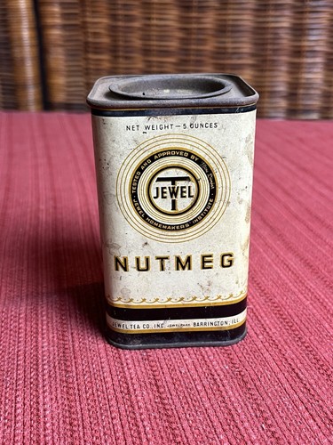 Vintage Jewel Tea Co Nutmeg Tin Canister 5 Ounces Barrington ILL | eBay