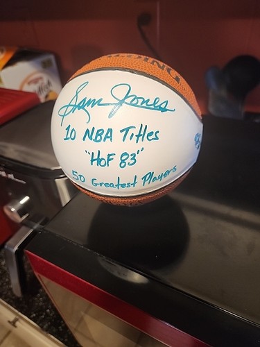 Sam Jones Autographed Mini Basketball | eBay