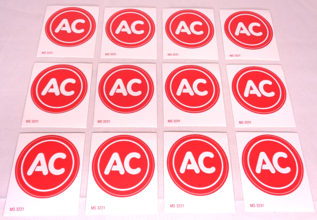 AC Delco Original Vintage Sticker Decal Lot 2" Diameter Round Logo ...