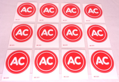 AC Delco Original Vintage Sticker Decal Lot 2" Diameter Round Logo ...
