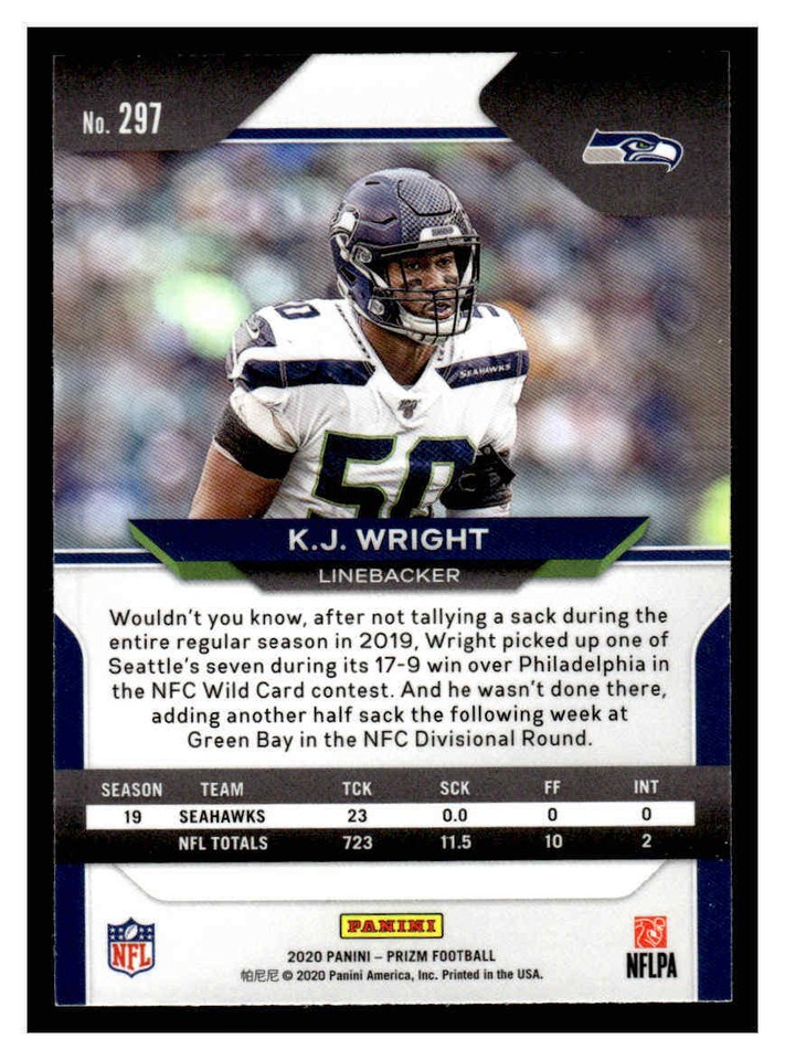 2020 panini prizm #297 K.J. Wright | eBay