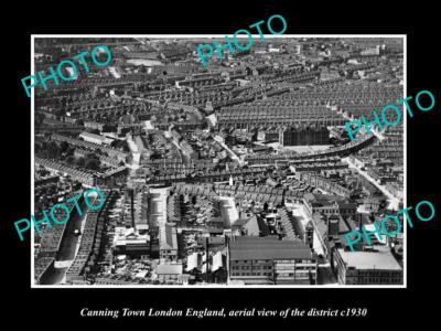 OLD 8x6 HISTORIC PHOTO CANNING TOWN LONDON ENGLAND DISTRICT AERIAL VIEW ...