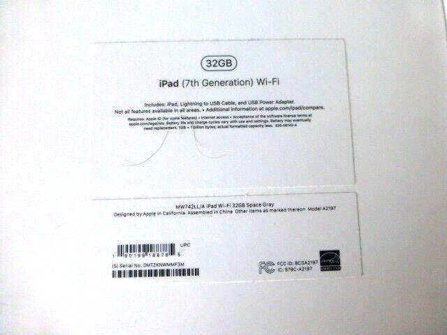 Apple IPad Empty Retail Box Only (NO IPAD) 9th Generation Wi-Fi 64 GB ...