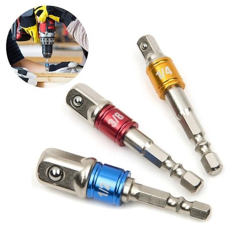 3pcs Drill BIts Set Wrench Socket Adapter Power Drill Nut for Impact ...
