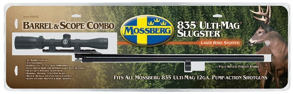 Mossberg 835 12 Gauge 24" Rifled Slug Deer Barrel & 3-9x32 Scope Combo ...