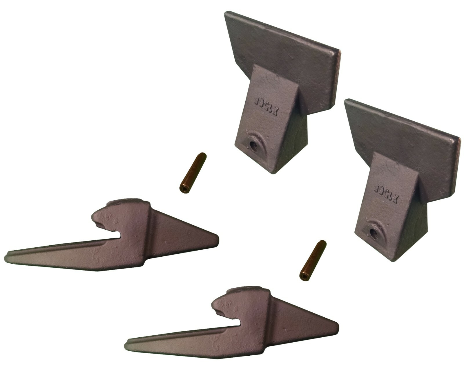 2 Mini Excav. Bucket Combo, Weld-on Shanks, Teeth & Pins - 835x156 ...