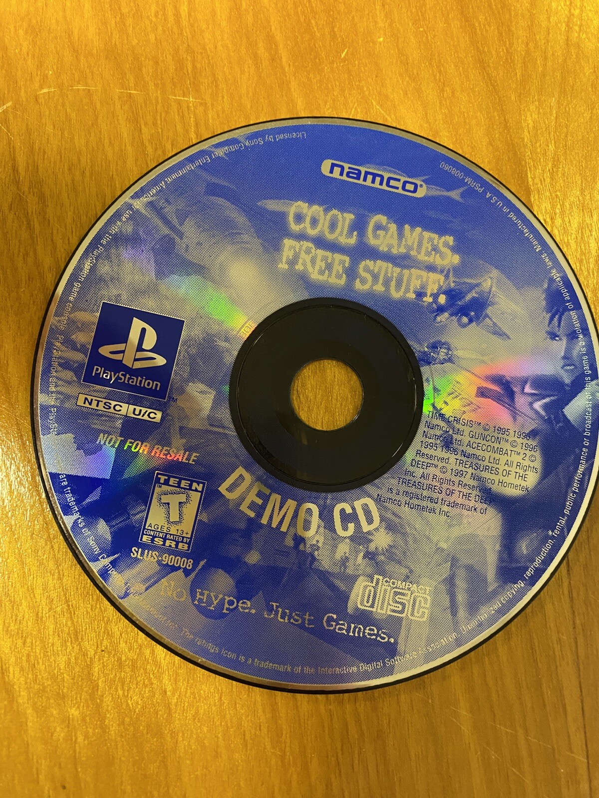 Namco Demo Sampler CD PS1 DISC ONLY Time Crisis Ace Combat Treasures of ...