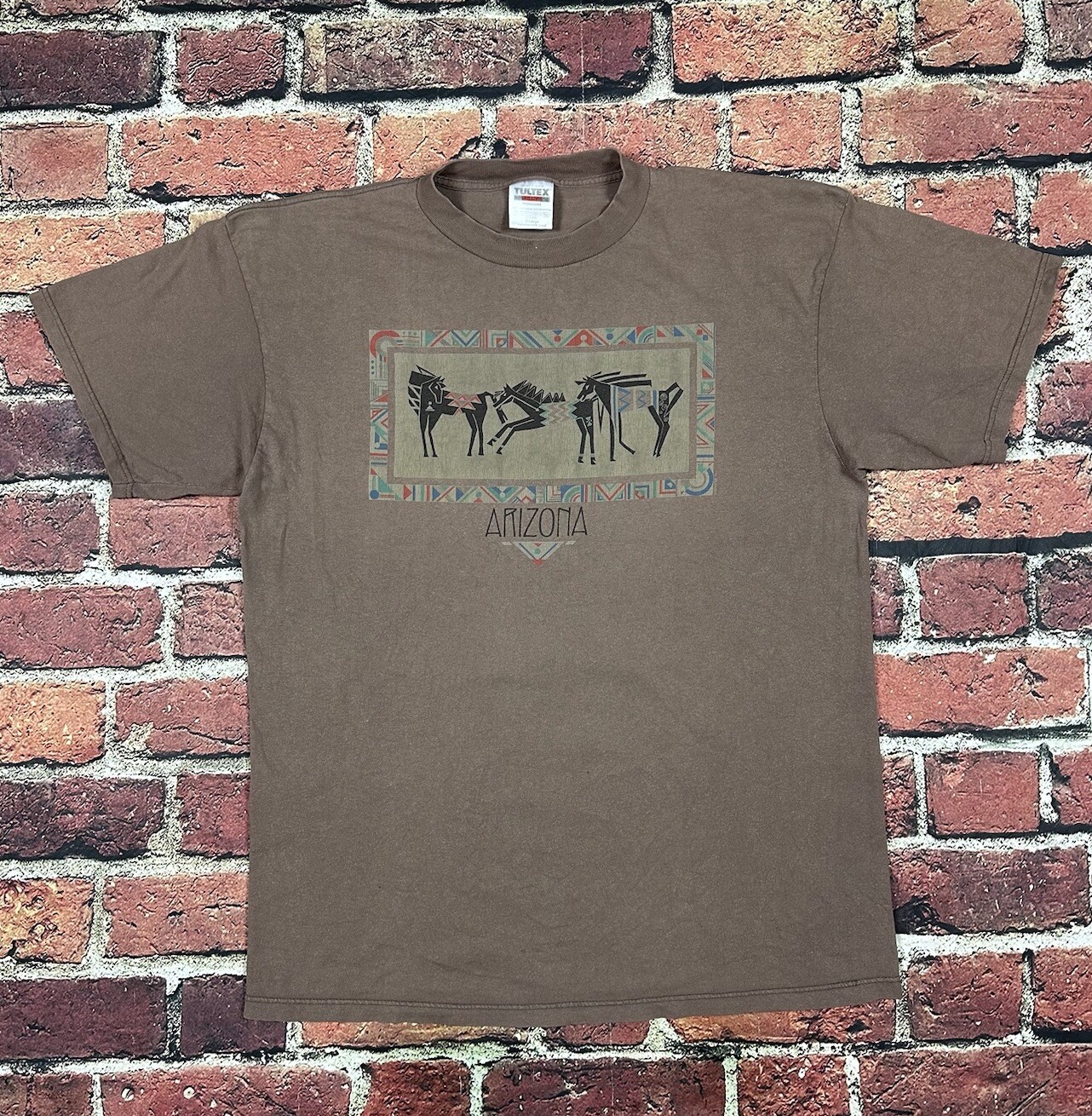 Vintage Arizona Native American Horses Art T Shirt We… - Gem