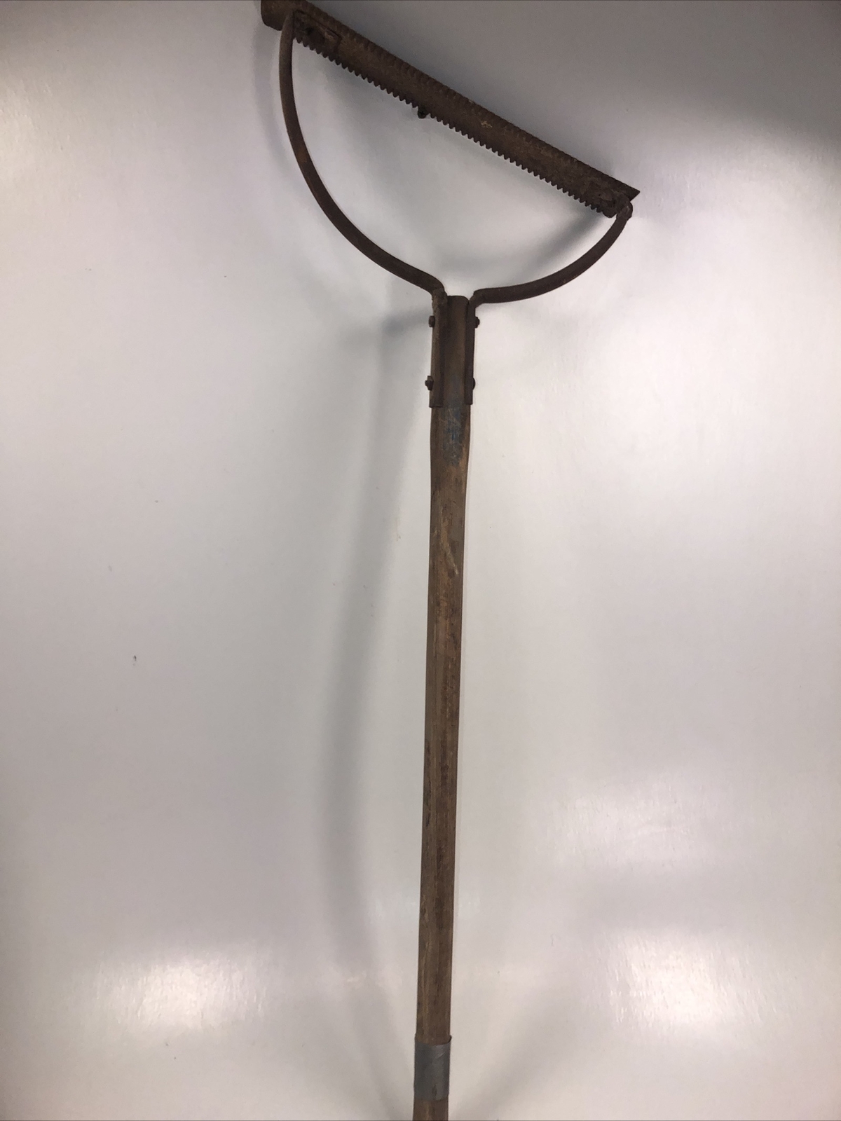Vintage Weed Grass Trimmer Sling Blade Wood Handle Rustic Sickle Wacker ...