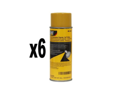 6 PACK OF CATERPILLAR YELLOW PAINT AEROSOL 458-9587 GENUINE CAT 4C4200 ...