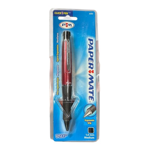 Paper Mate PhD Black Ball Point Pen New Old Stock! Medium Point Black ...