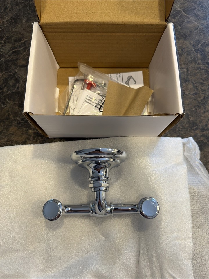 Kohler 72572-CP Artifacts Double Robe Hook Polished Chrome | eBay