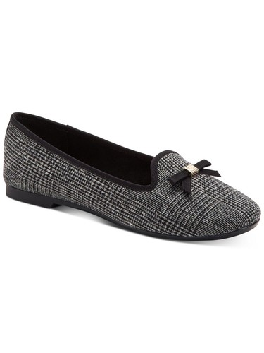 CHARTER CLUB Womens Gray Metallic Kimii Round Toe Slip On Loafers Shoes ...