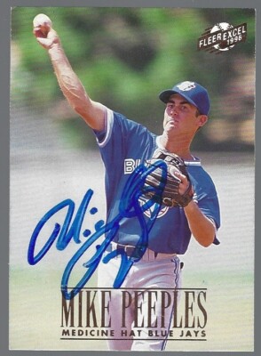 1996 Fleer Excel #118 Mike Peeples IP auto signed card | eBay