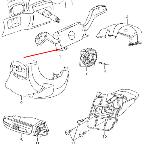 NEW VOLKSWAGEN POLO 6R 6C INDICATOR WIPER STALK SWITCH 6Q0953513AJ9B9 ...