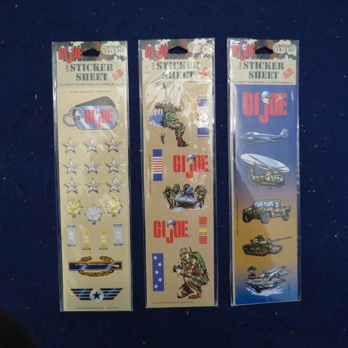 Lot of 3 1998 GI Joe Sticker Sheet Decal Contempo Colours Hasbro SEALED ...