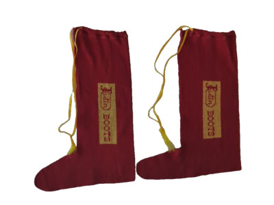 Vintage JUSTIN Knitted Storage Boot Socks Covers Double Sided JUSTIN ...