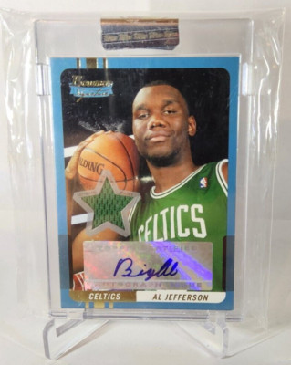 2004-05 BOWMAN SIGNATURE AL JEFFERSON Autograph Patch RC Rookie #106/ ...