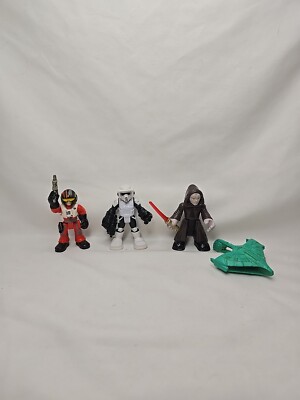 Playskool STAR WARS Galactic Heroes DARTH SIDIOUS, Biker SCOUT,POE ...